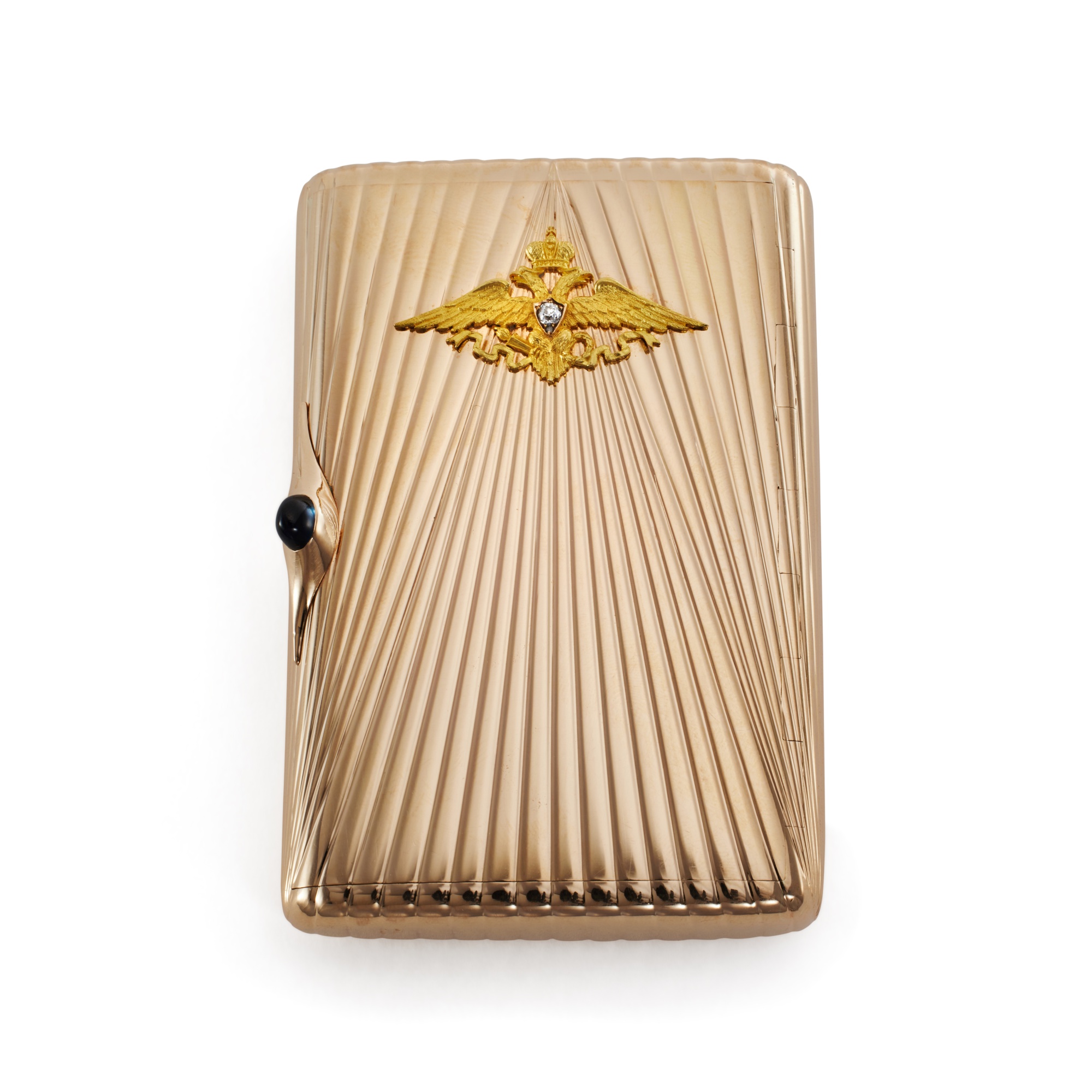 A jewelled gold cigarette case, Abraham Beilin, retailed by Alexander ...